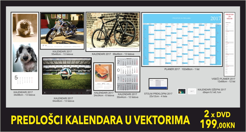 Predlošci kalendara u vektorima • Print Magazin